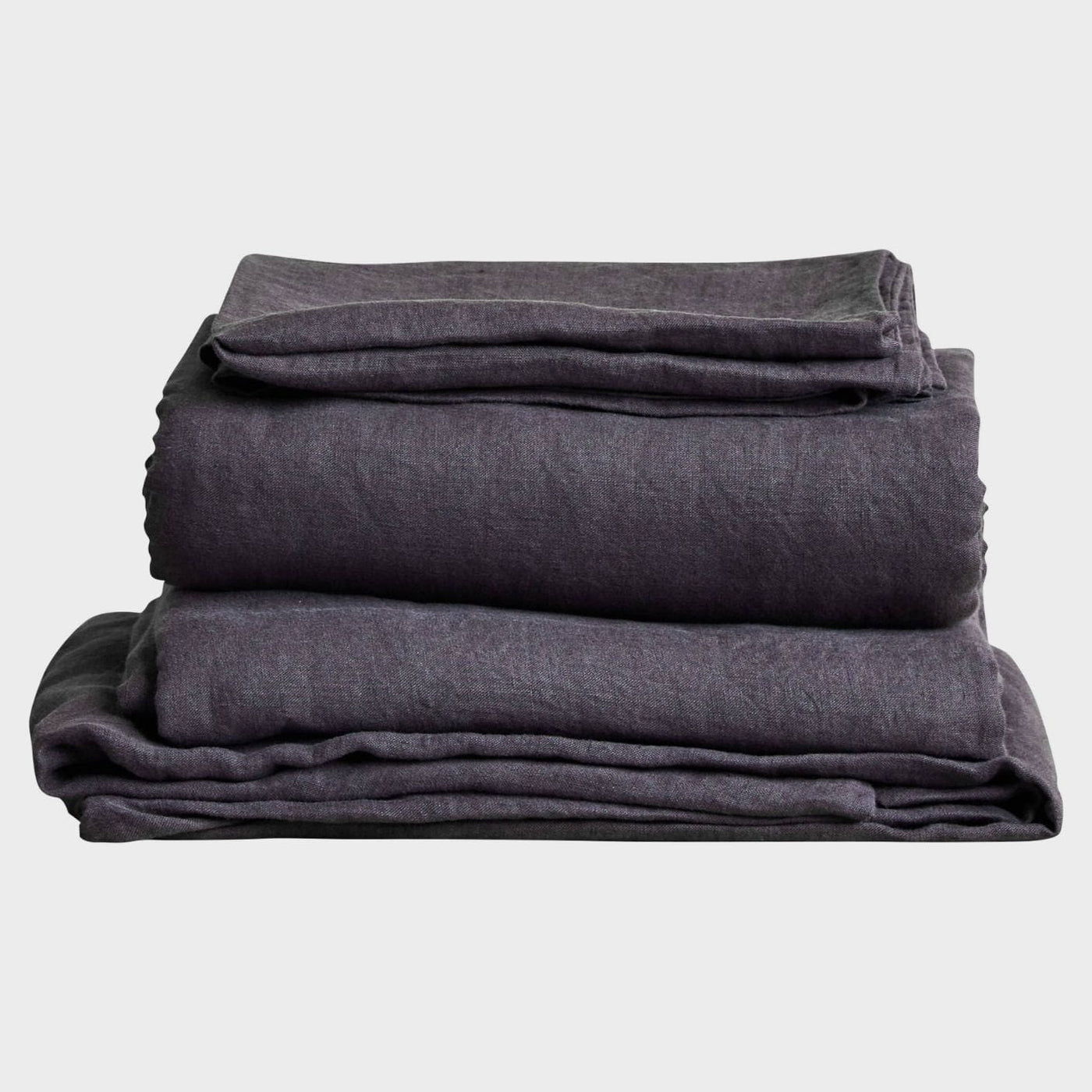 Charcoal Grey Stonewashed Linen Quilts | Buy A Charcoal Grey Flax Linen ...